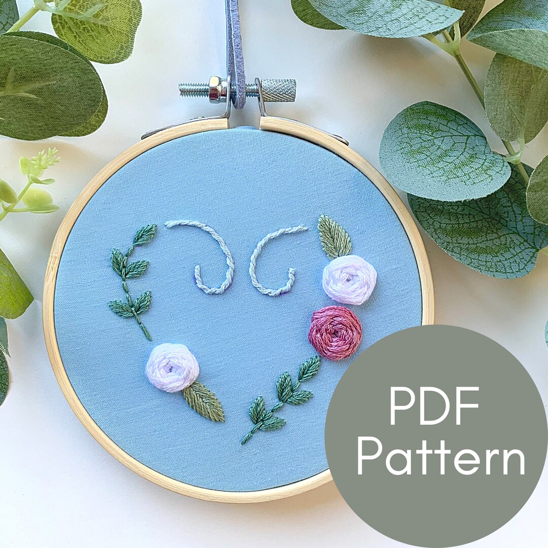 PDF Pattern, Simple Heart, Embroidery Pattern, Valentine Craft, Video ...