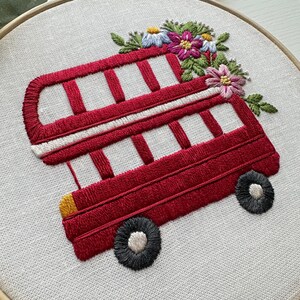 PDF Pattern, Double Decker Bus, London, Embroidery Pattern, UK - Etsy