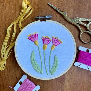PDF Pattern, Pink Flowers, Embroidery Pattern, Video Tutorials ...
