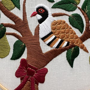 PDF Pattern, Partridge in a Pear Tree, Christmas Embroidery, Bird Craft ...