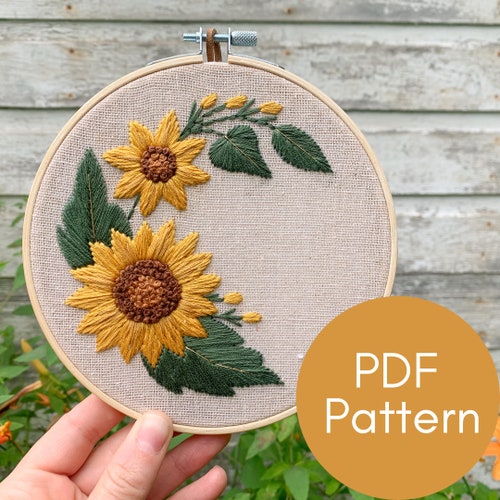 Hand Embroidery Pattern Summer Splendour PDF Embroidery - Etsy