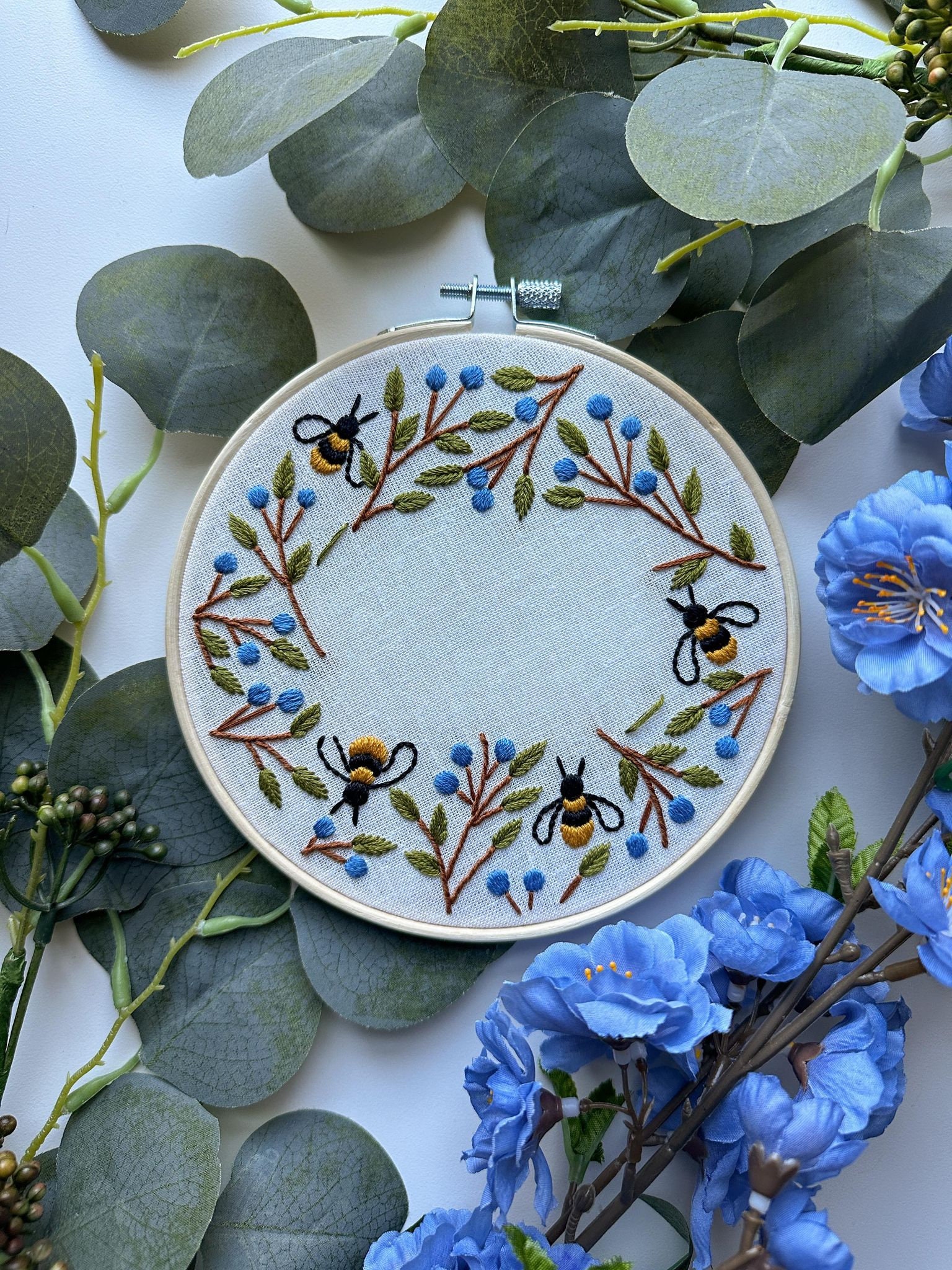 PDF Pattern, Bee Embroidery, Instax Mini Polaroid Frame, Photo Memory ...