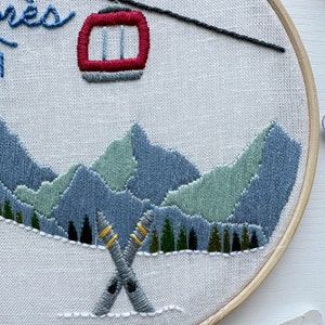 PDF Pattern, Après Ski, Winter Embroidery, Snowy Mountains, Embroidery ...