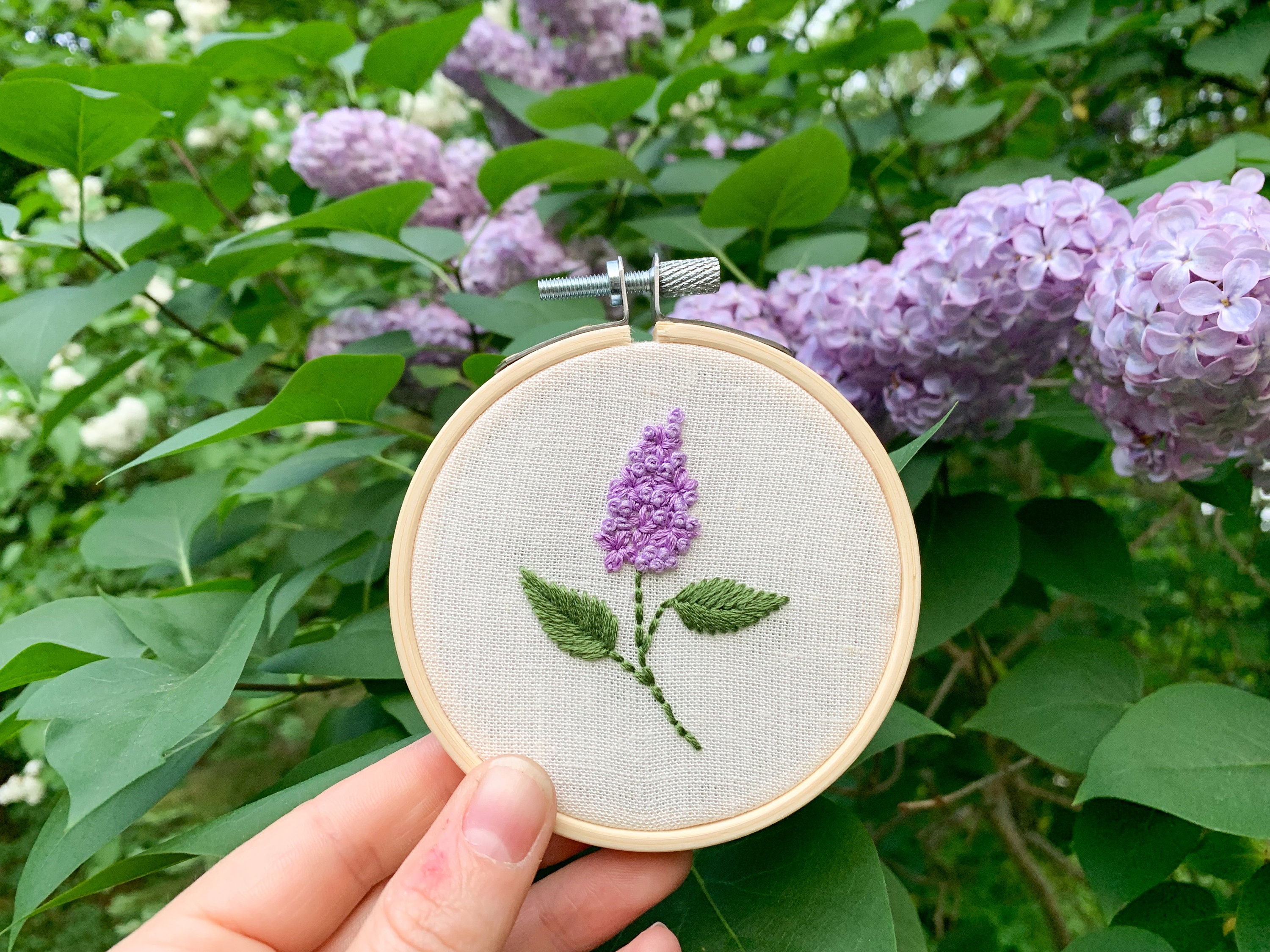 PDF Pattern, Lilac Embroidery, Purple Flowers, Video Tutorials ...
