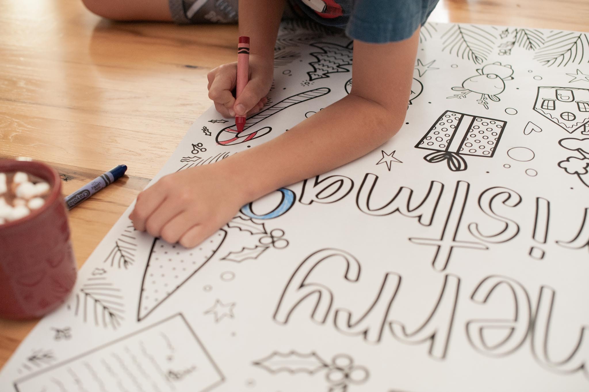 Christmas Family Activity Giant Coloring Poster Christmas - Etsy