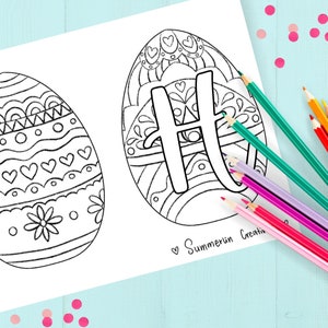 Happy Easter Banner Easter Garland Printable Coloring Banner 333 - Etsy