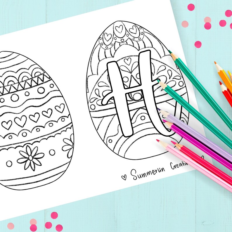 Happy Easter Banner Easter Garland Printable Coloring Banner 333 - Etsy