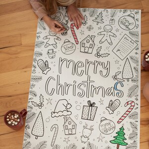 Giant Coloring Poster Christmas Printable Coloring Sheet Instant ...
