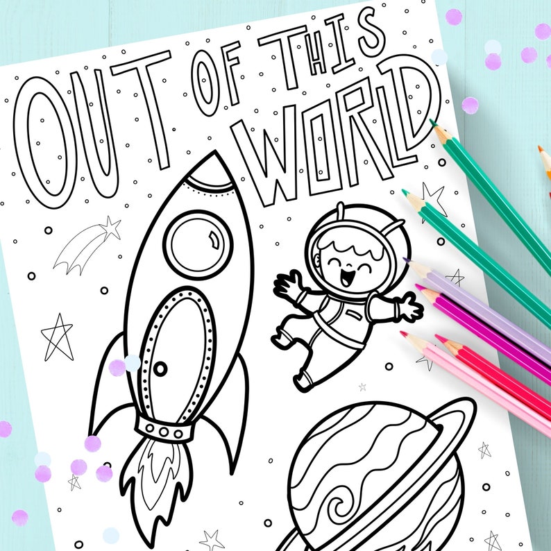Out of This World, Space Coloring Pages,outer Space Theme Printable ...