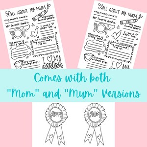 Mother's Day Activity Bundle Coloring Pages 303 - Etsy