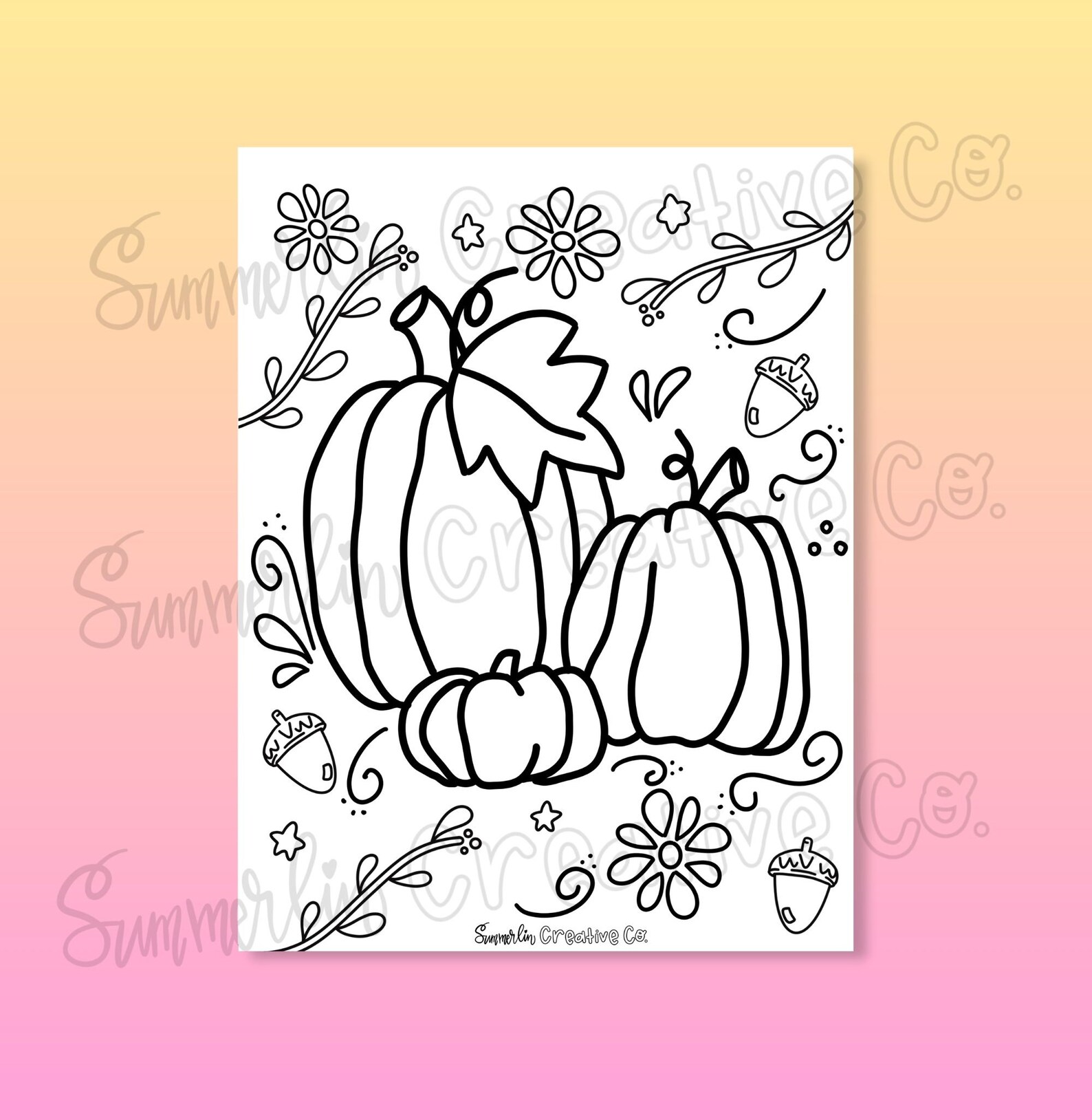 Fall Coloring Page Bundle, Printable Activity - Etsy