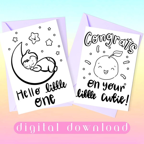 Congratulations Coloring Card - Etsy