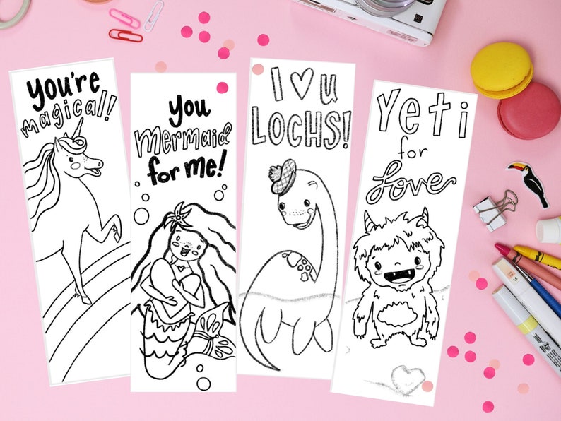 Valentine's Day Printable Bookmark Valentine's Day Cute Bookmarks ...