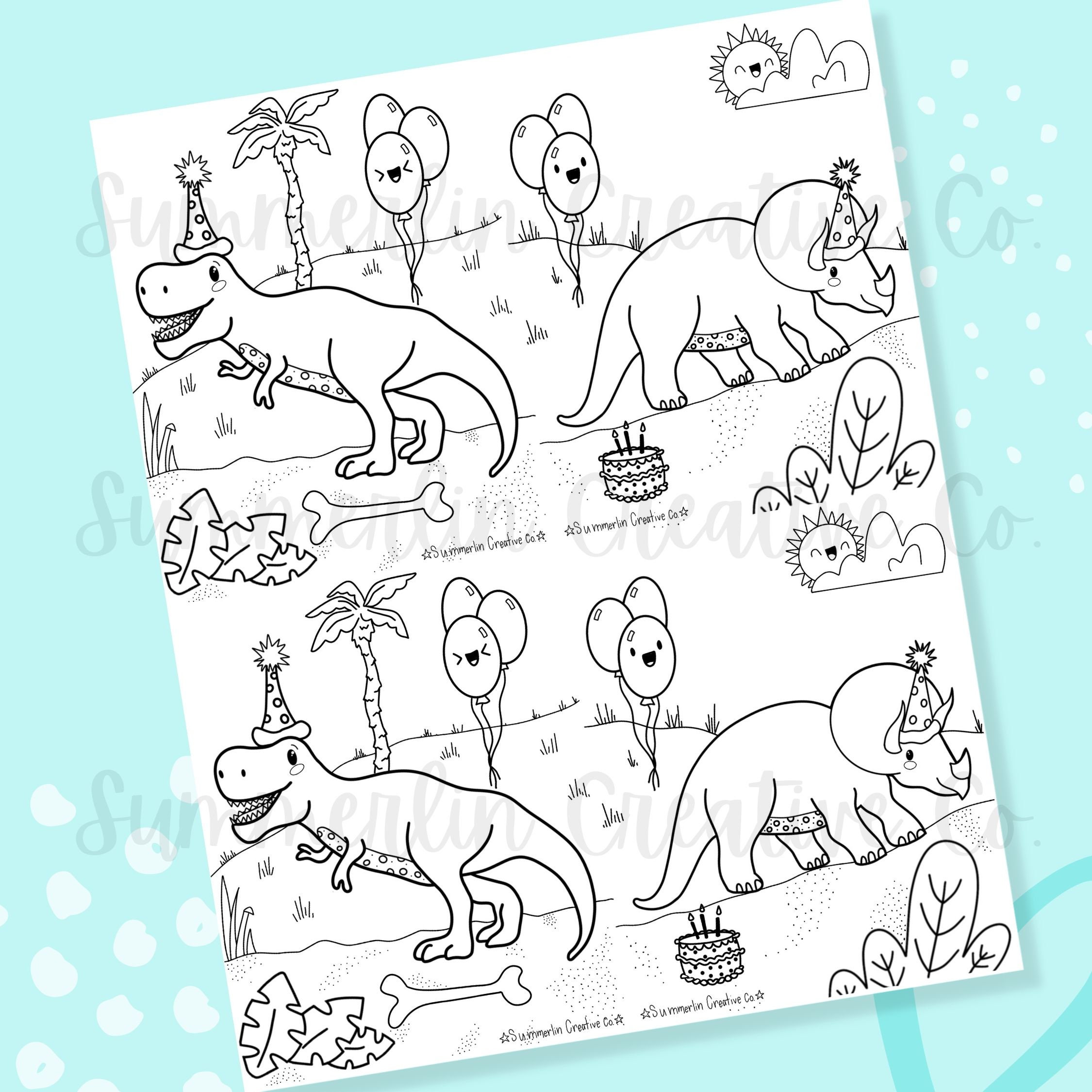 Mini Birthday Coloring Pages Perfect for Party Favors - Etsy