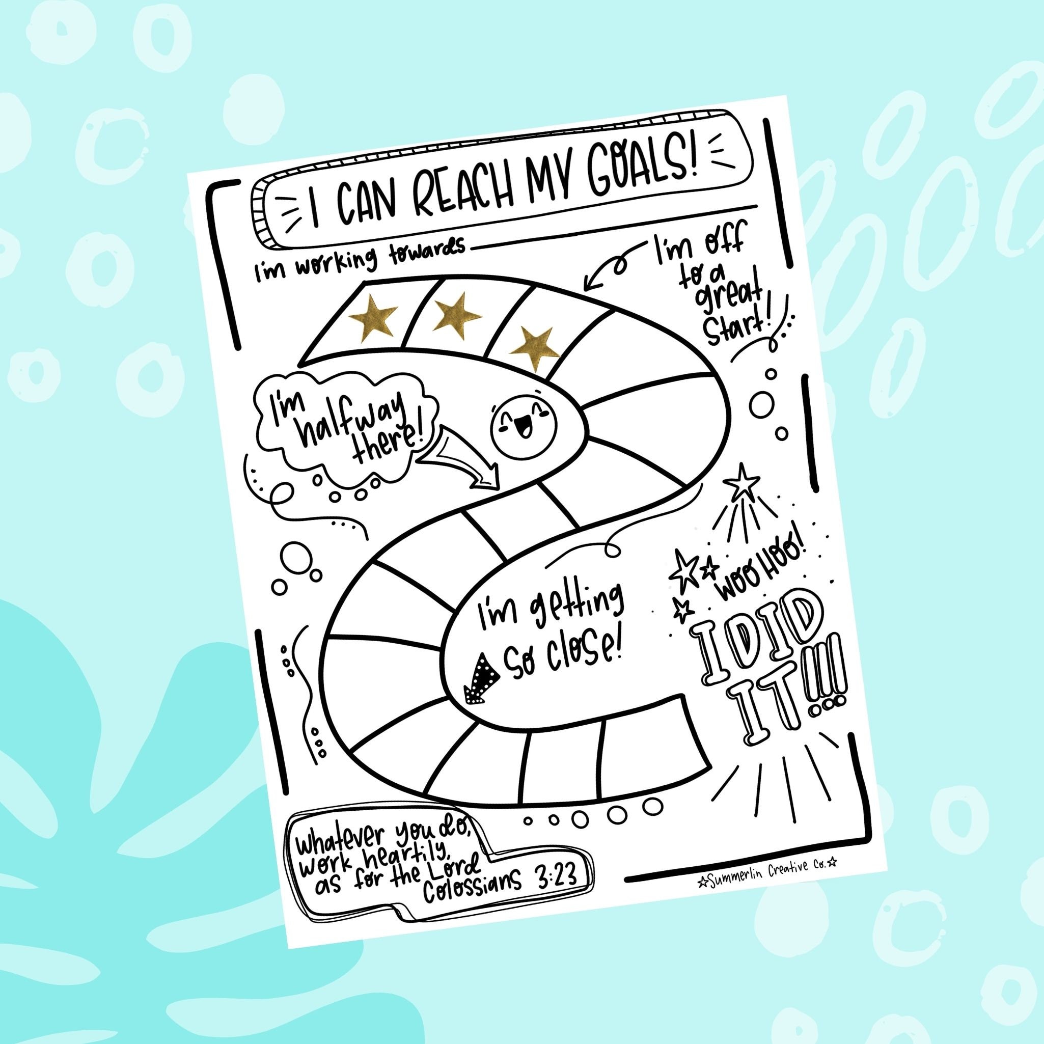 Goal Chart Printable for Kids, Behavior Chart, Goal Tracker - Etsy