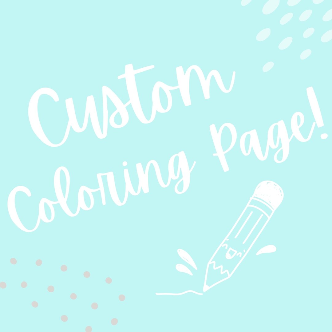 Custom Coloring Page Hand Drawn and Personalized for You - Etsy