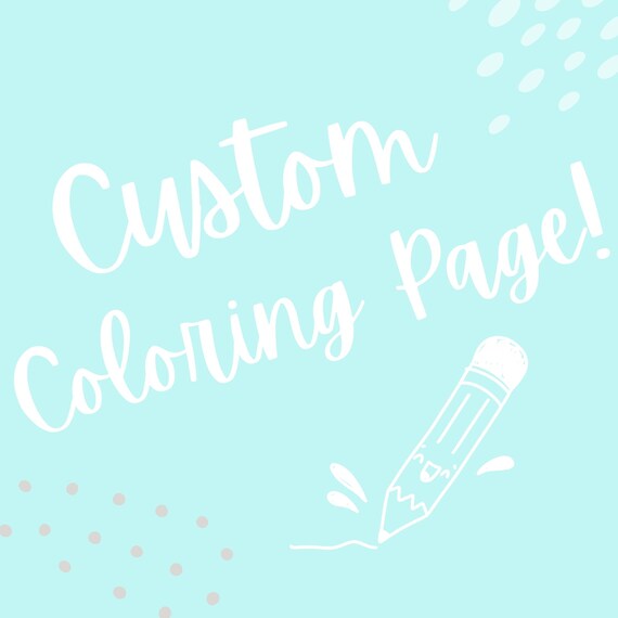 Custom Coloring Page Hand Drawn and Personalized for You | Etsy