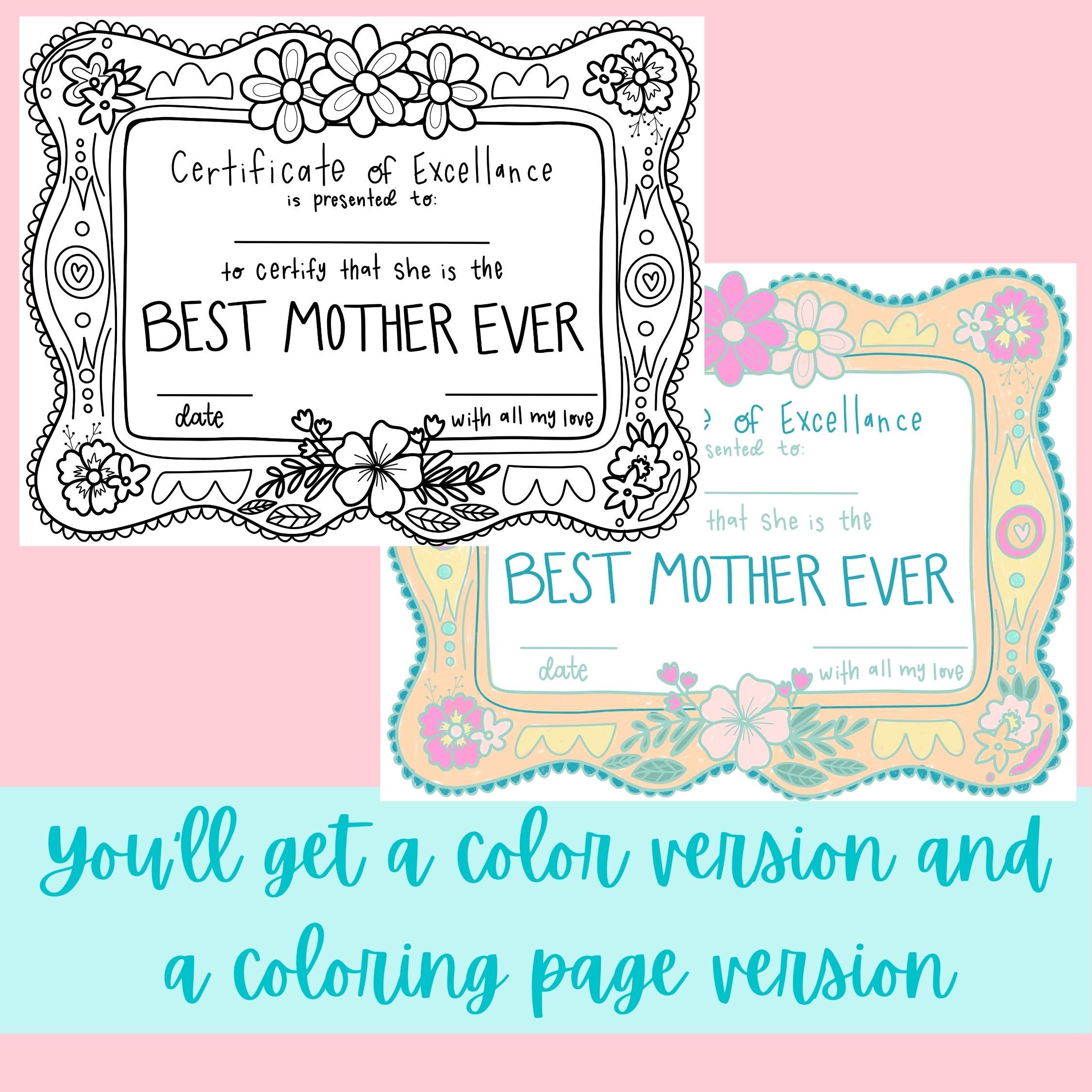 Mother's Day Activity Bundle Coloring Pages 303 - Etsy