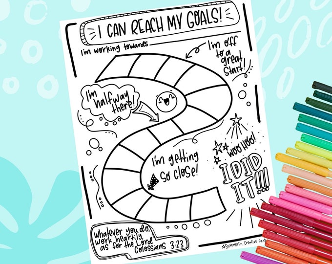 Goal Chart Printable for Kids, Behavior Chart, Goal Tracker - Etsy