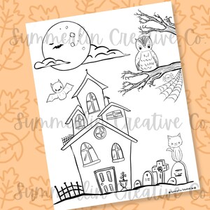 Halloween Coloring Page Bundle 3 Page Printable Activity - Etsy