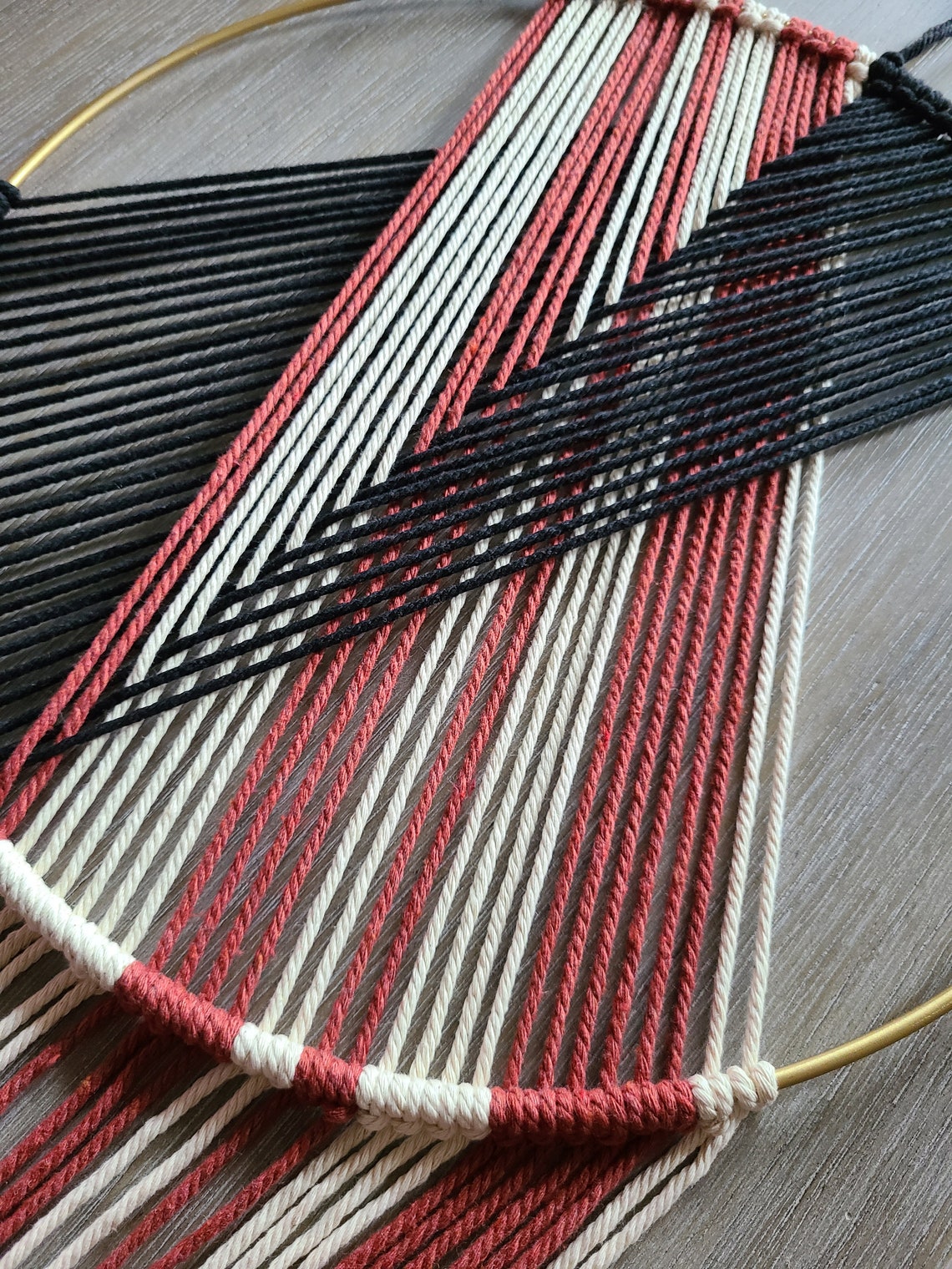 Macrame Geometric Hoop Wall Hanging Home Decor Multi-color - Etsy