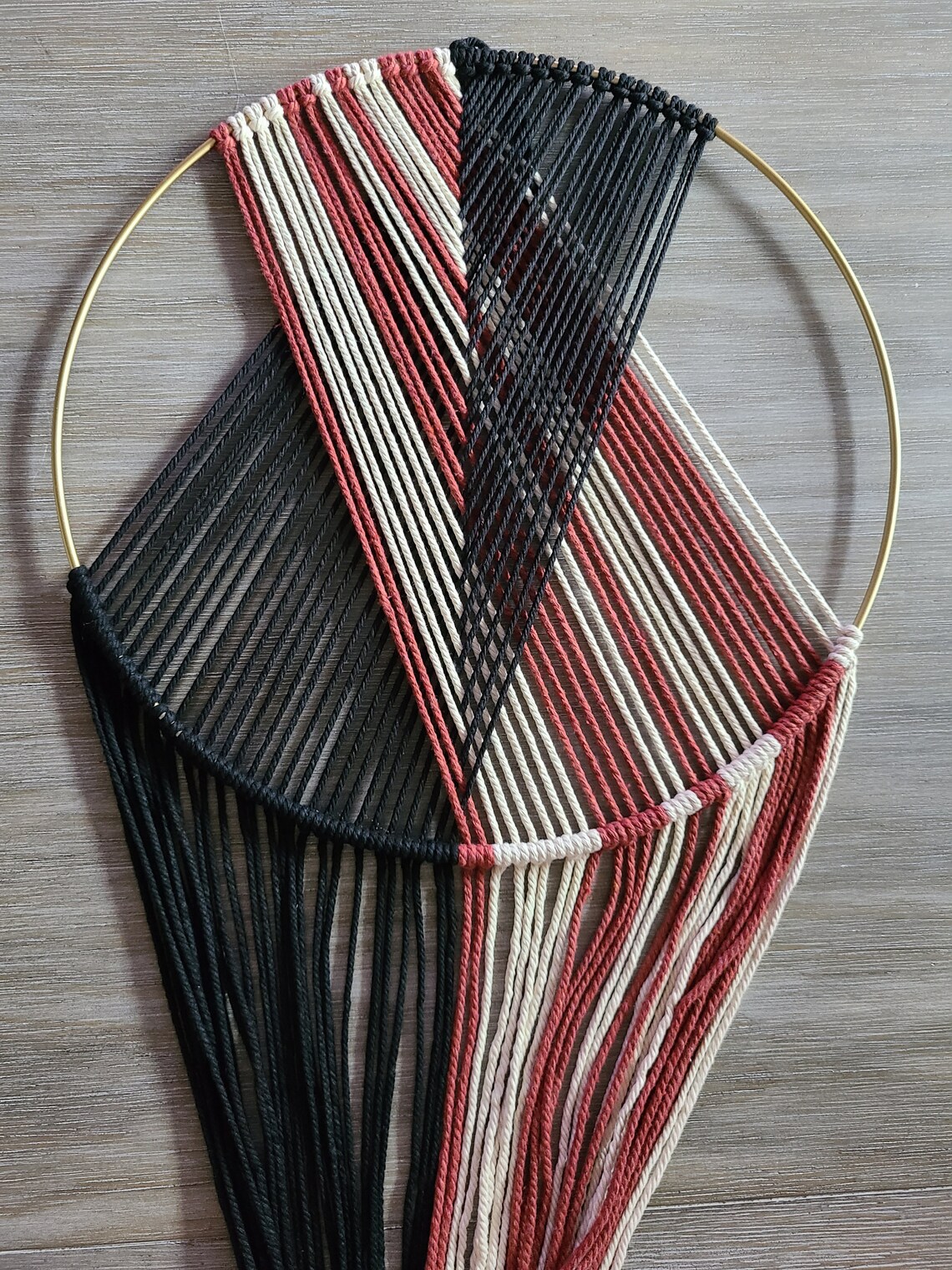 Macrame Geometric Hoop Wall Hanging Home Decor Multi-color - Etsy