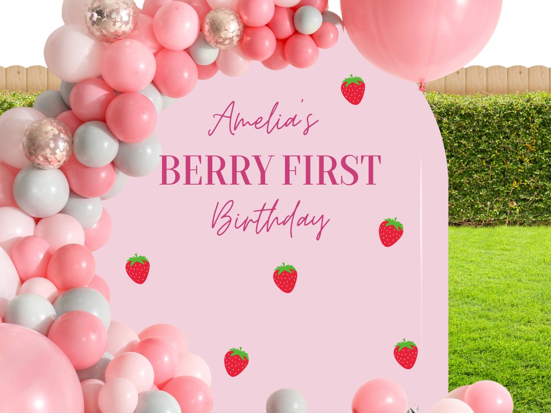 Berry First Birthday Decal, Berry First Birthday Decor, Berry First ...