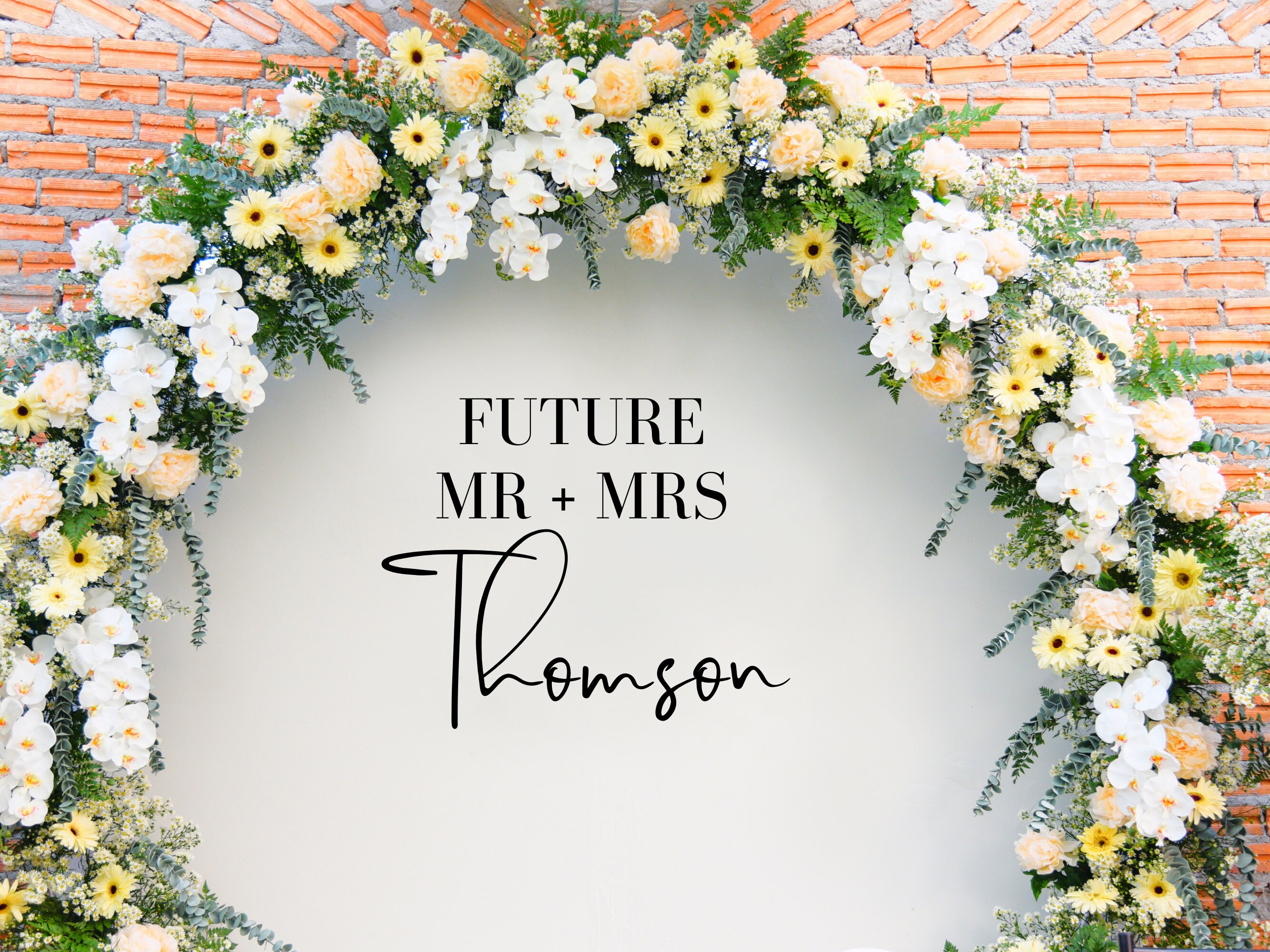 Future Mr and Mrs Bridal Shower Decal, Personalized Bridal Shower Decal ...