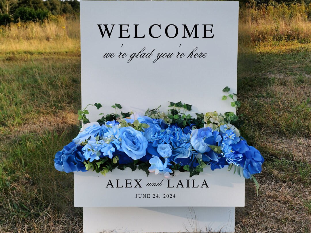 Welcome Sign Flower Box Decal, Custom Flower Box Decal, Flower Box ...