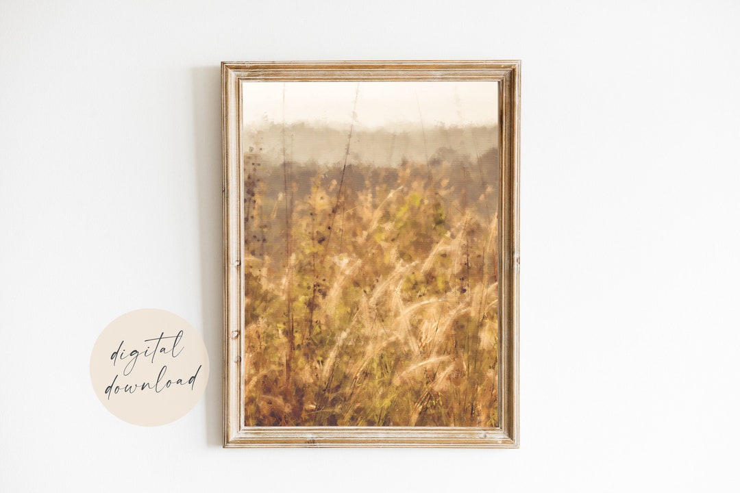Rye Field Landscape Printable, Country Life Digital Fine Art ...