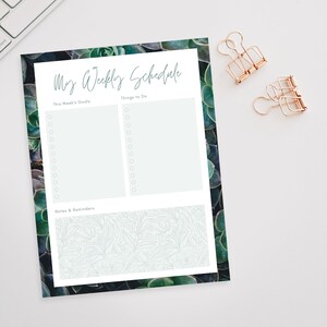 Printable Succulent Planner . My Weekly Planner Digital File ...