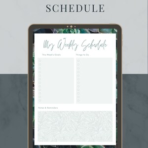 Printable Succulent Planner . My Weekly Planner Digital File ...