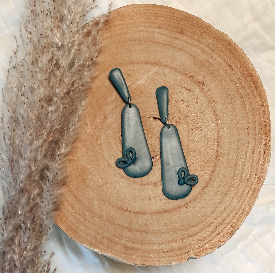 Boho Winter Tosca | Handmade Polymer Clay Earrings | Dangle Boho ...