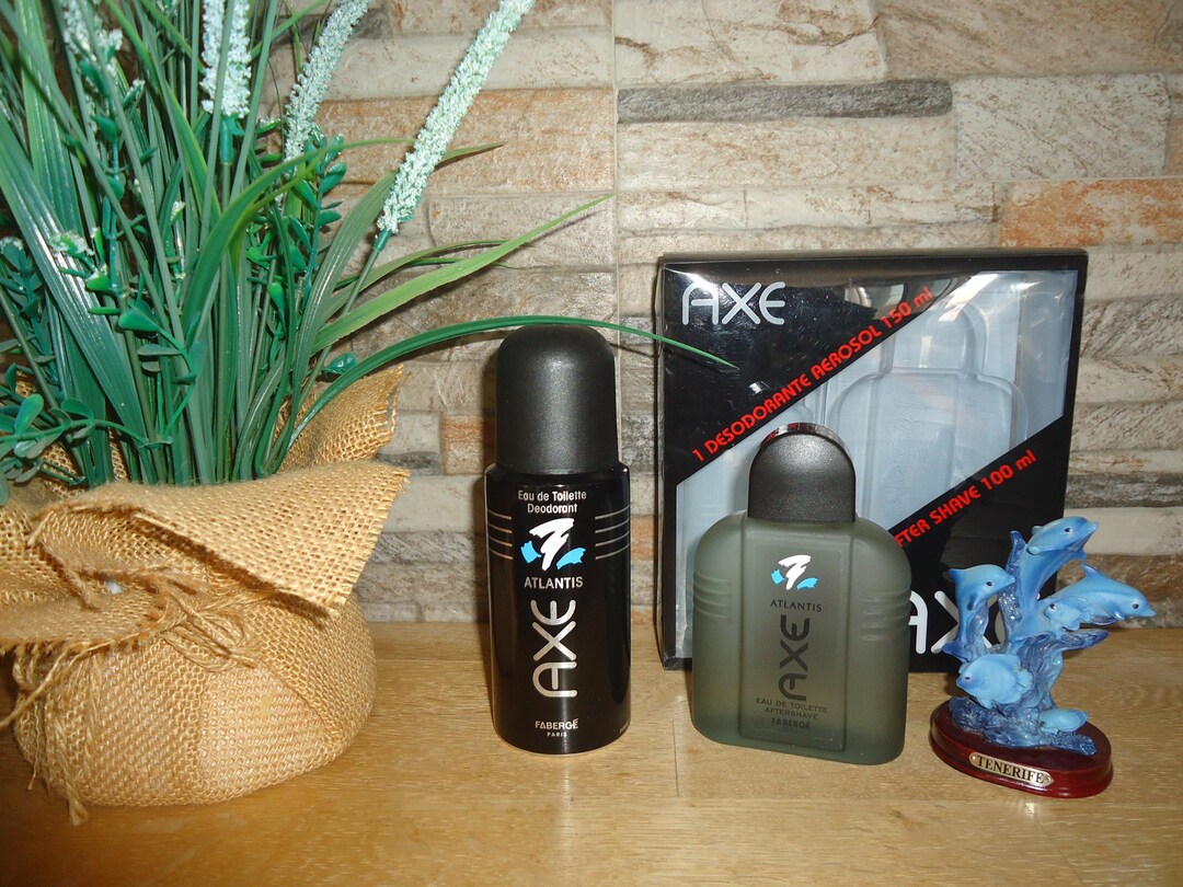 BNIB Axe Lynx Atlantis Set After Shave & Deo Elida Faberge Vintage '98 ...