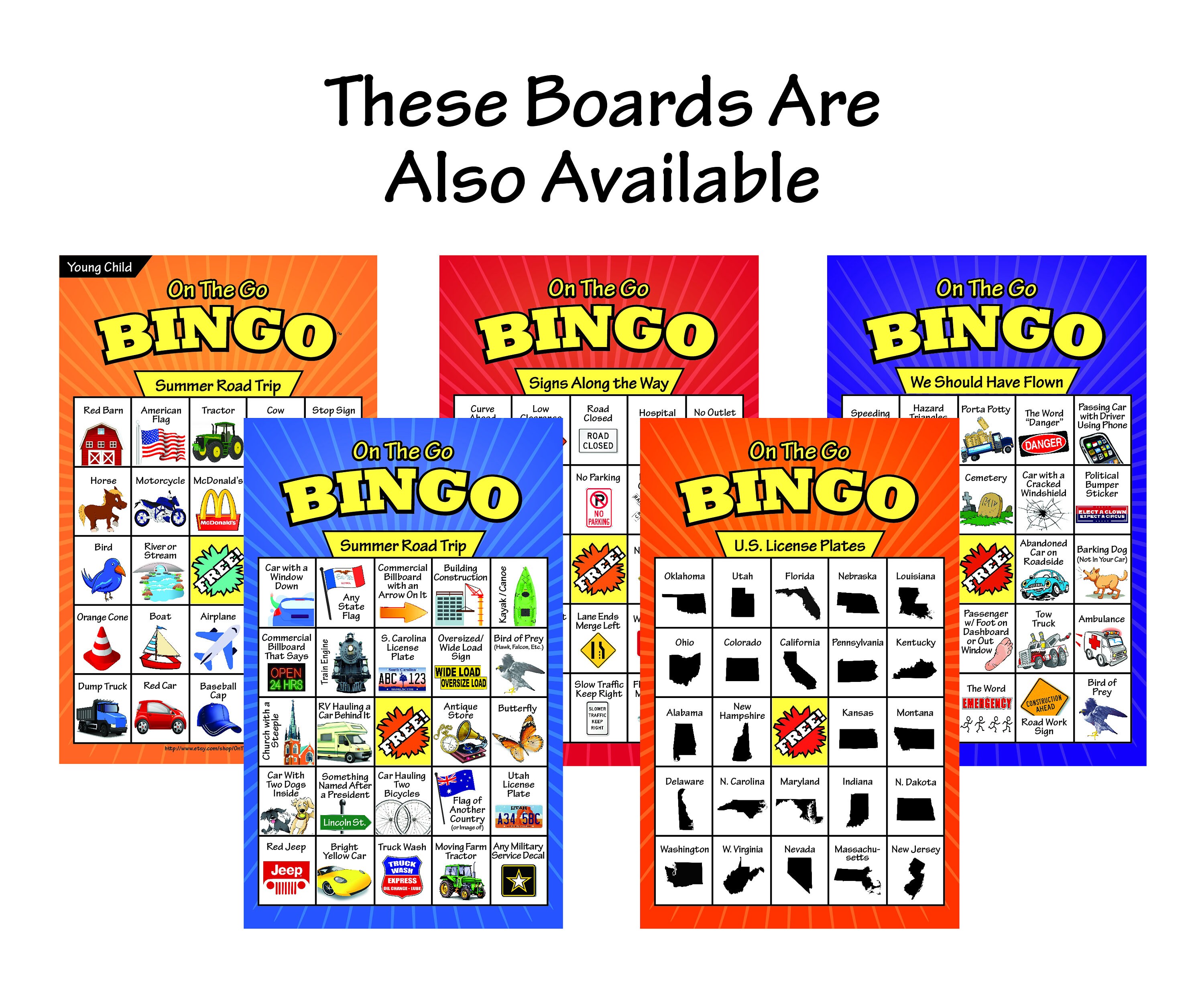 Yellowstone Travel Bingo - 4 Unique Boards - Instant Download - Fun ...