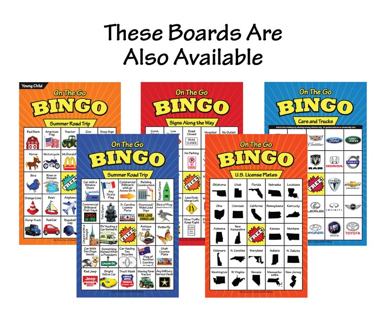 Nature Hike - Bingo Board - 4 Unique Boards - Instant Download ...
