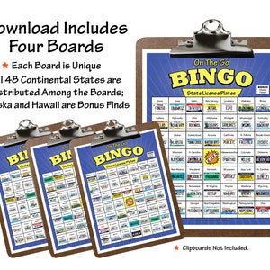 BIG BOARD License Plate Bingo - Travel Game With Vanity Plate Theme ...
