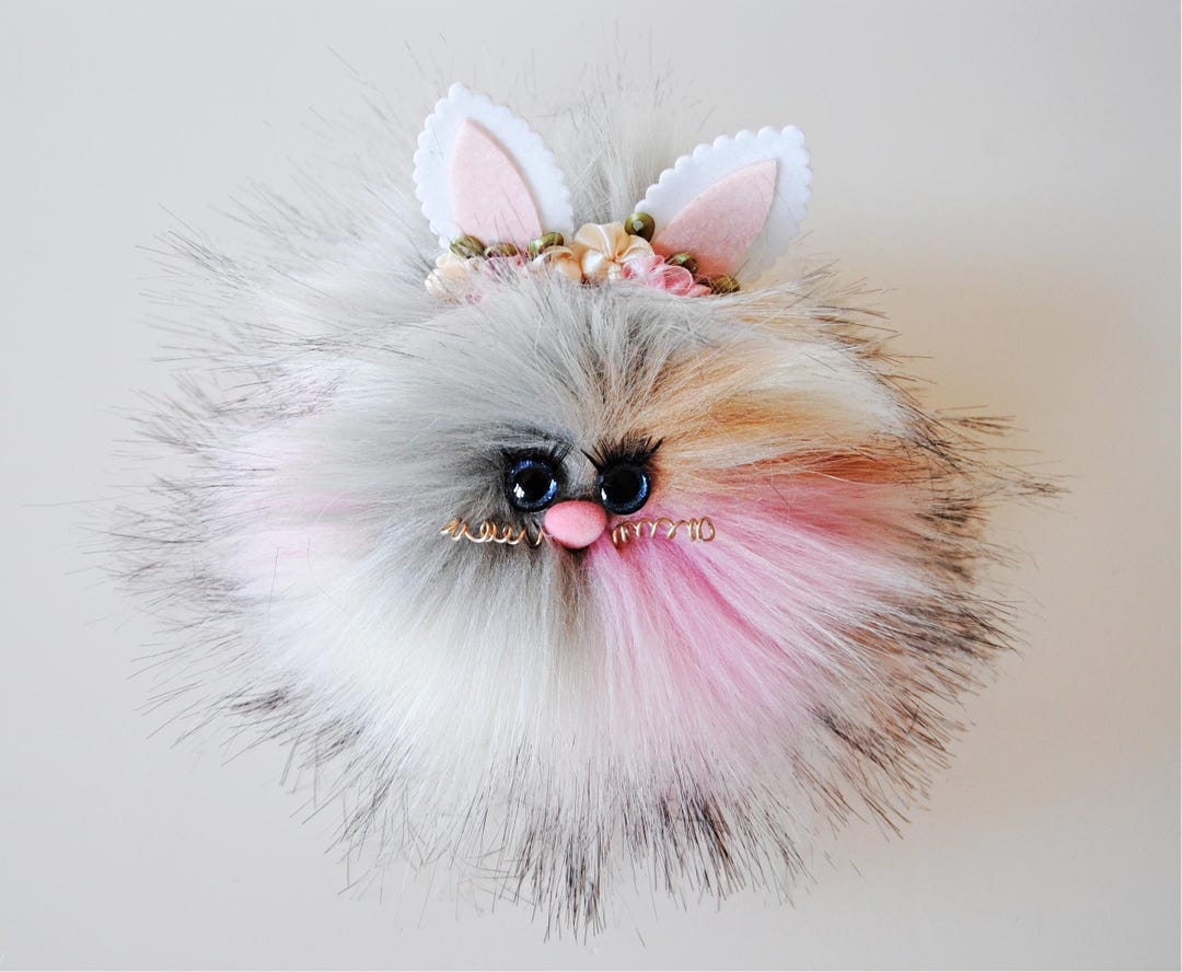Frazzled Fluff Bunny, Frazzled Bunny, Fur Ball, Multi - Color Bunny ...
