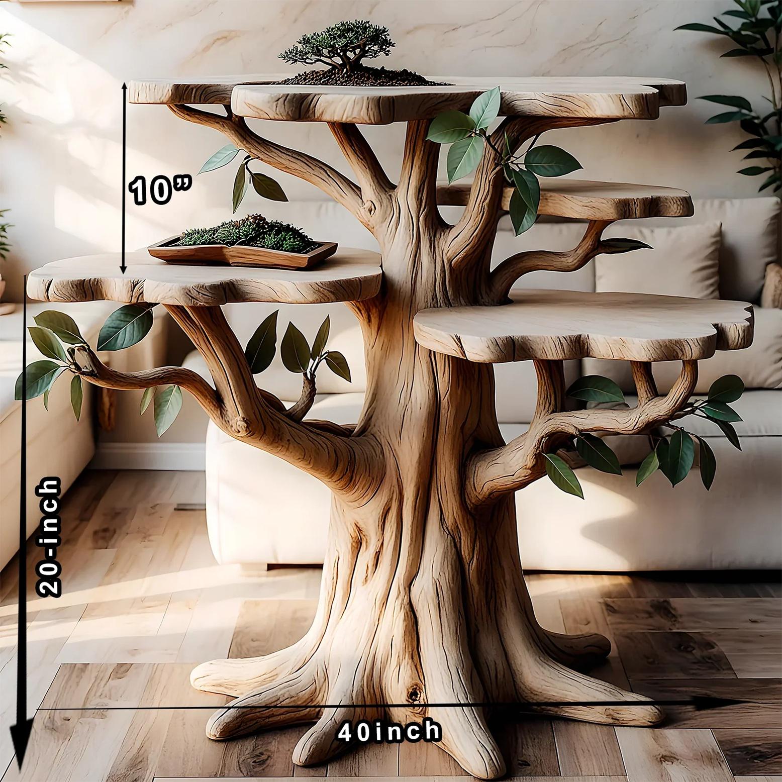 Tree Shaped Coffee Table, Wooden Coffee Table, Unique Living Room ...
