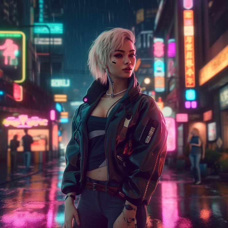 Custom Cyberpunk Portrait Made to Order Sci-fi Digital Art Character ...