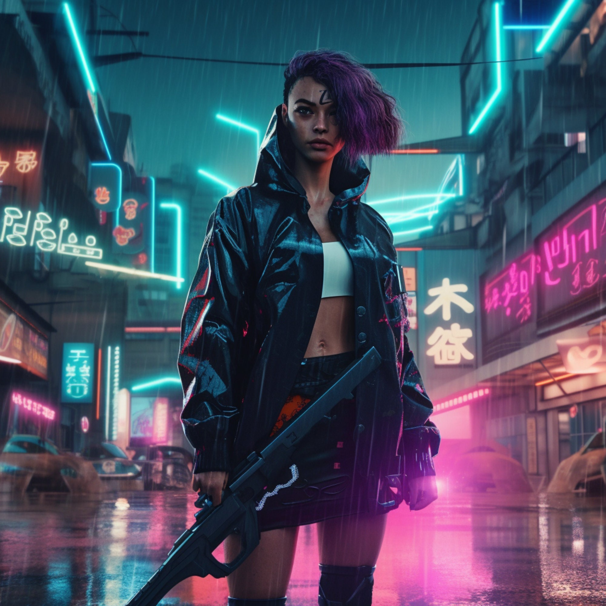 Custom Cyberpunk Portrait Made to Order Sci-fi Digital Art Character ...