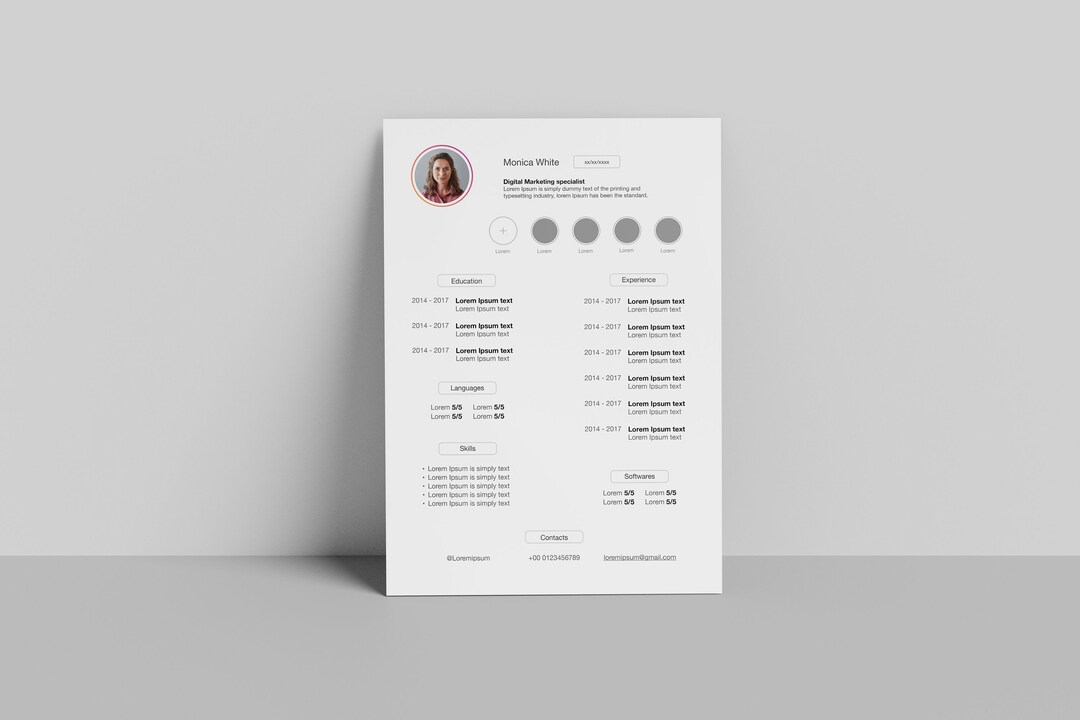 Digital Resume Template: Modern, Customizable, Easy to Use and ...
