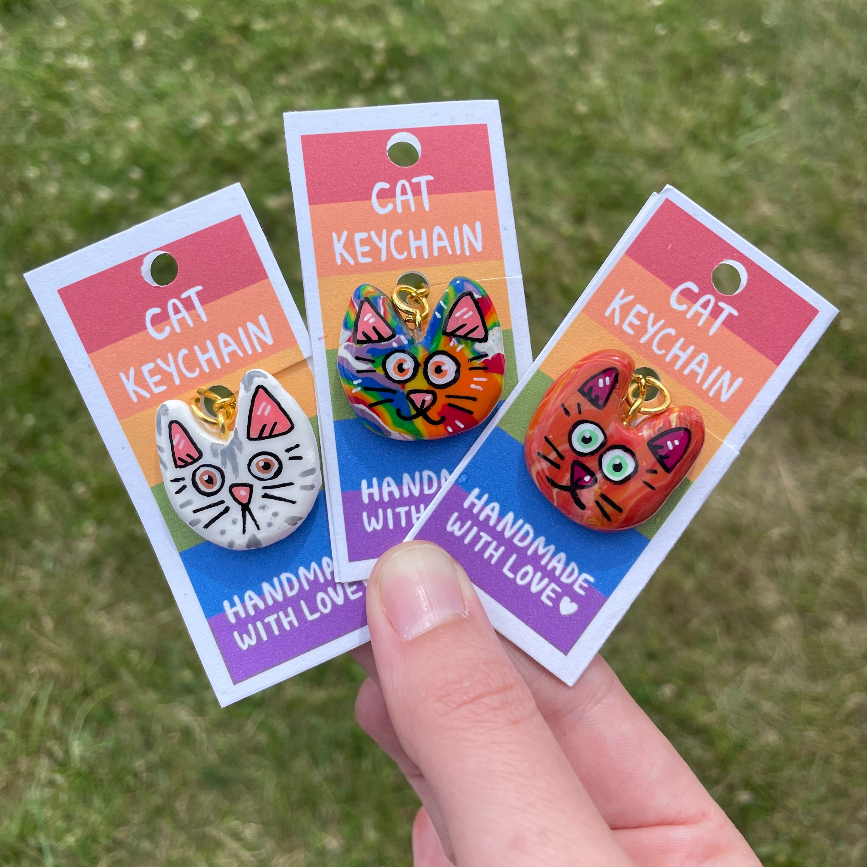 Personalized Cat Keychain, Order YOUR Cat, Polymer Clay - Etsy