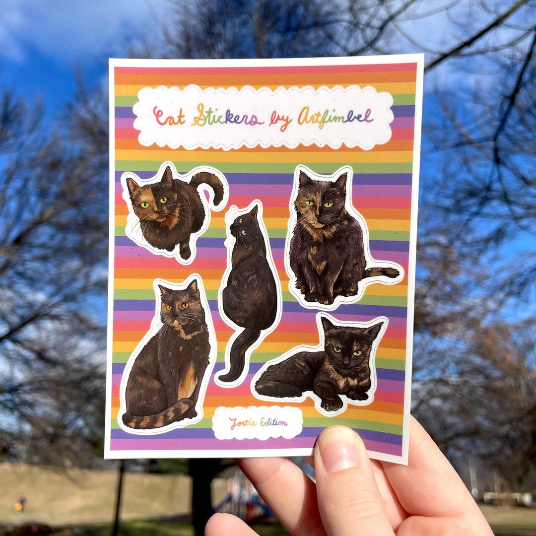 Tortie Edition Sticker Sheet, Waterproof Stickers, Assorted Tortoise ...