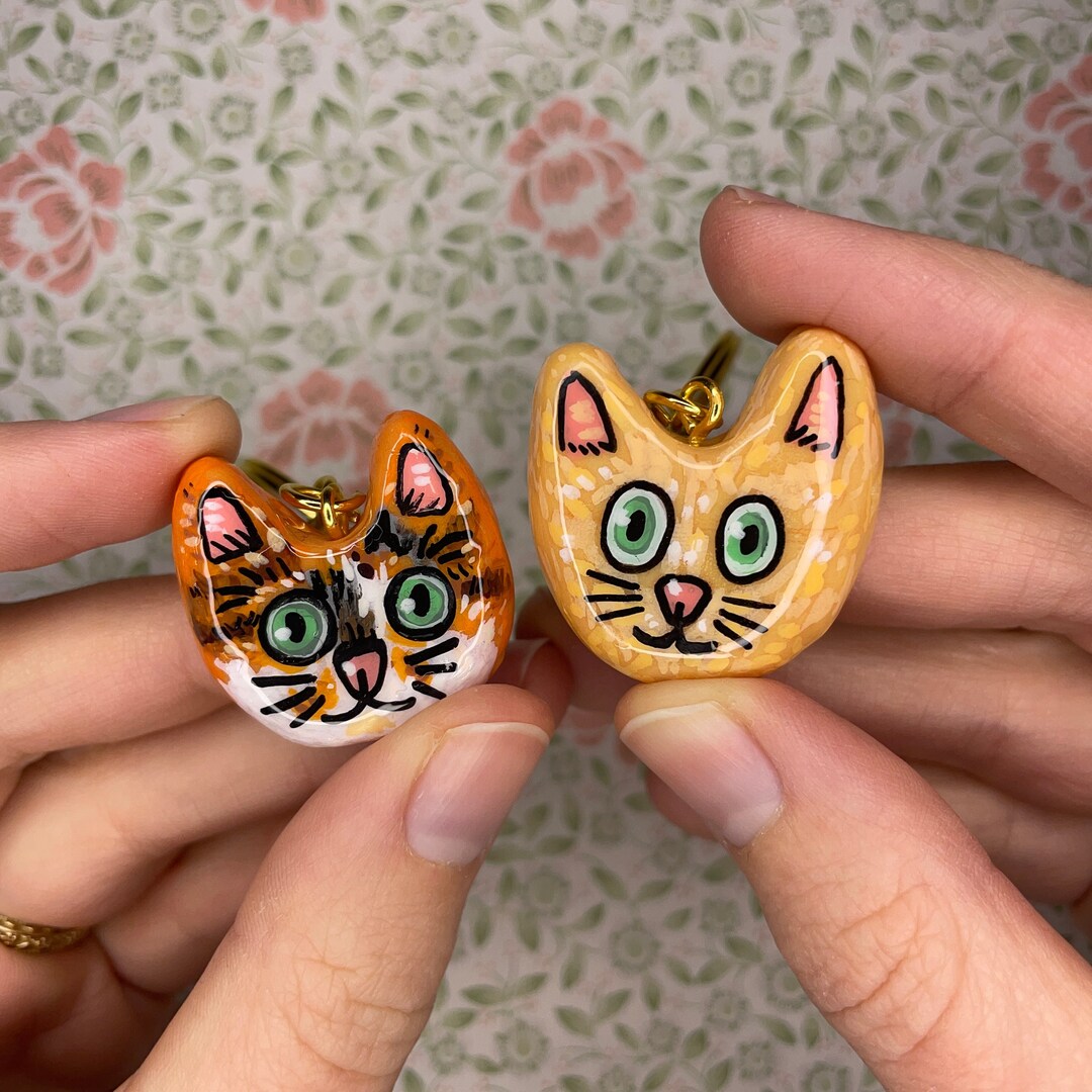 Personalized Cat Keychain, Order YOUR Cat, Polymer Clay - Etsy