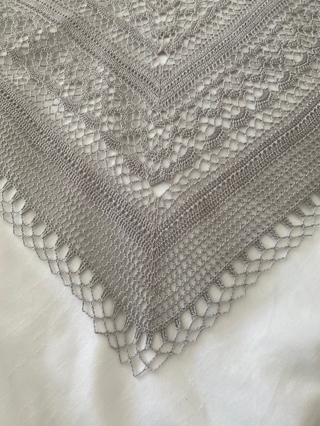 Soft Grey Gorgeous Crochet Shawl - Etsy