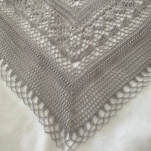 Soft Grey Gorgeous Crochet Shawl - Etsy