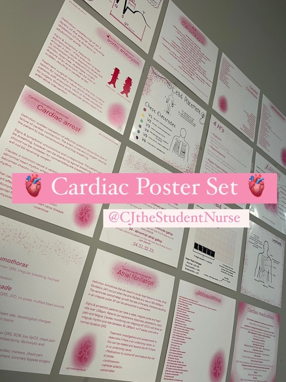 Cardiac Poster Set - Etsy