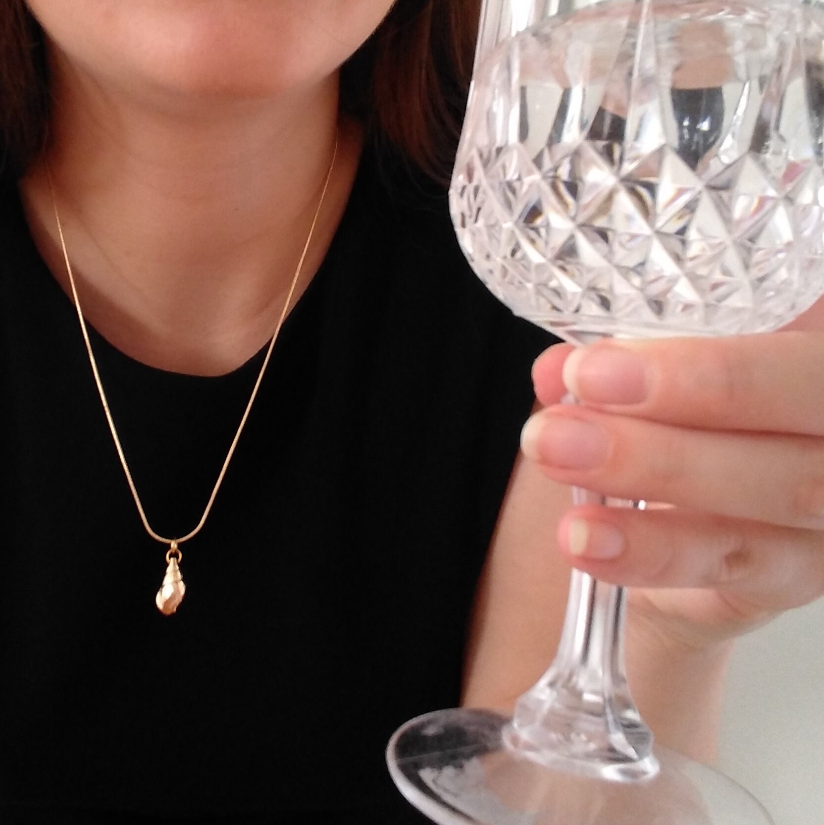 Golden Shell Necklace Gold-plated Necklace With Shell - Etsy UK