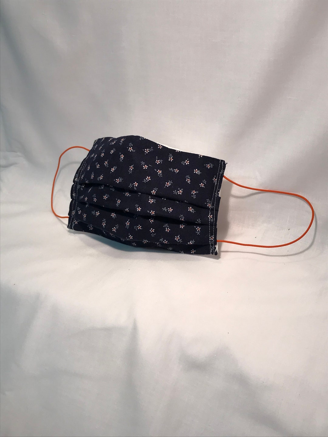 REGULAR Pleated Washable Face Mask, Reusable Cotton Face Covering - Etsy